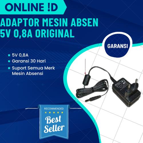 Jual Adaptor Mesin Absensi 5v 0.8a | adaptor fingerprint - Jakarta ...