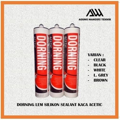 Jual Silicone Sealant DORNING Acetic 300gr Lem Keramik Kaca ACP Coklat ...