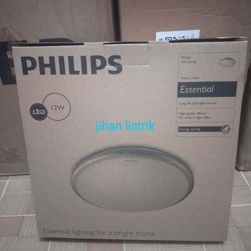 Jual philips led ceiling twirly 31824 12watt kuning/kap baret/downlight ...