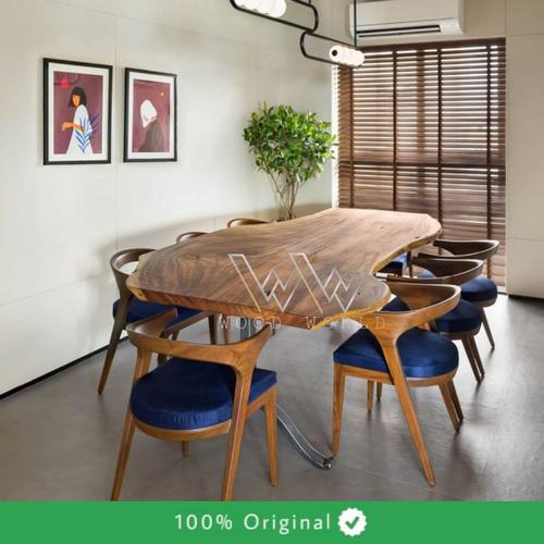 Jual Meja Makan Natural Join - Kab. Jepara - WOODWORLD_ | Tokopedia