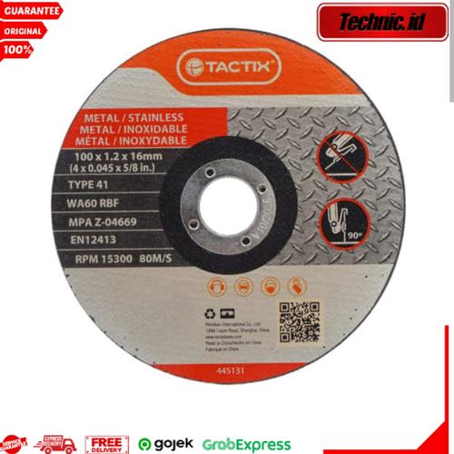 Jual Tactix Mata Gerinda Ss/inox 100x1.2x16 Mm - Kota Bandung - Technic ...