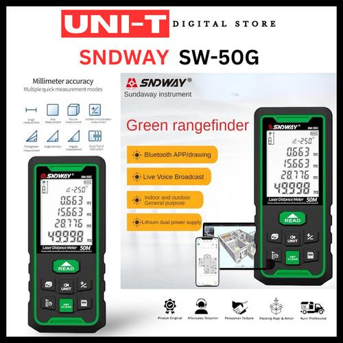 Jual SNDWAY SW-50G - Meteran Digital Green Laser 50 Meter Laser Hijau ...