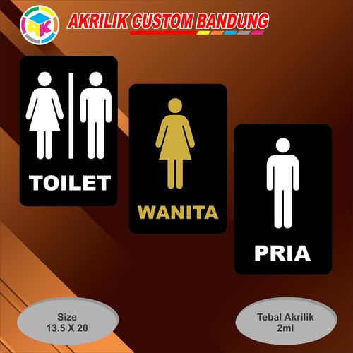 Jual Akrilik Sign Toilet Tipe 3 Acrylic Signage Sticker Sign board ...