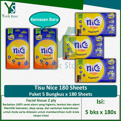 Jual Tissue nice 180s x 5 berat sekitar 900 gram lebih irit dari 1000 ...