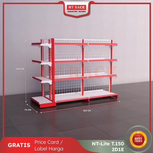 Promo Rak Toko Minimarket Gondola Termurah Double 2 Sisi Tinggi 150 cm ...