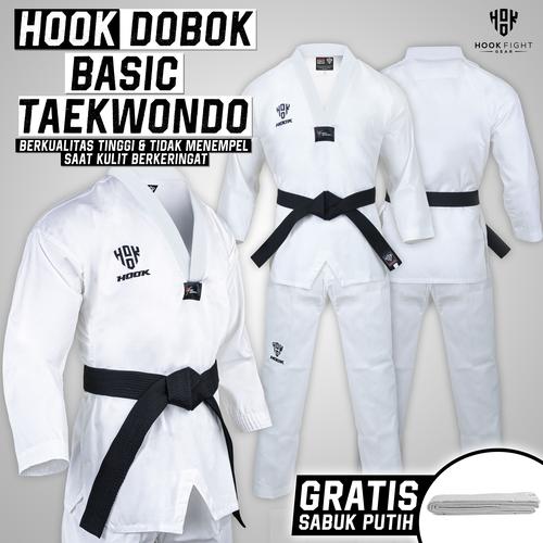 Jual Dobok Taekwondo Hook Basic Kerah Putih Seragam Taekwondo Basic ...
