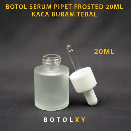 Jual Botol Pipet 20ml Kaca Frosted Tutup Putih - PIPETTE DROPPER SERUM ...
