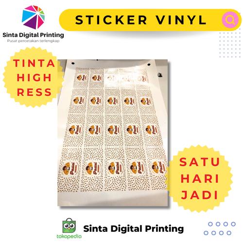 Jual Cetak Sticker Label Toples Kue Stiker Vinyl Kemasan Per meter ...