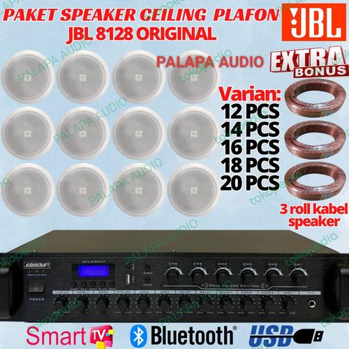 Jual Paket Speaker Plafon Ceiling JBL 8128 + Ampli Selector Zonasi ...