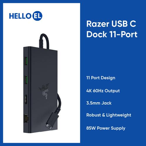 Jual Razer USB C Dock 11 Port HDMI USB C 4K 7.1 Surround Dock Extension ...