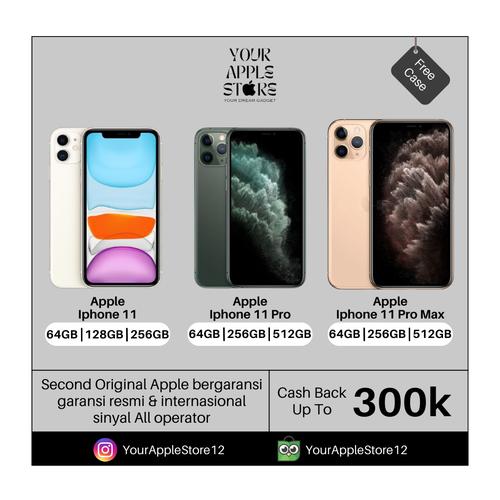 Jual Apple Iphone 11 | pro | pro max resmi ibox inter second original - iphone 11, 64gb INTER ...