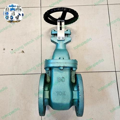 Jual GATE VALVE TOYO 3" INCH DN80 JIS 10K FLANGE CAST IRON TOYO STEAM ...