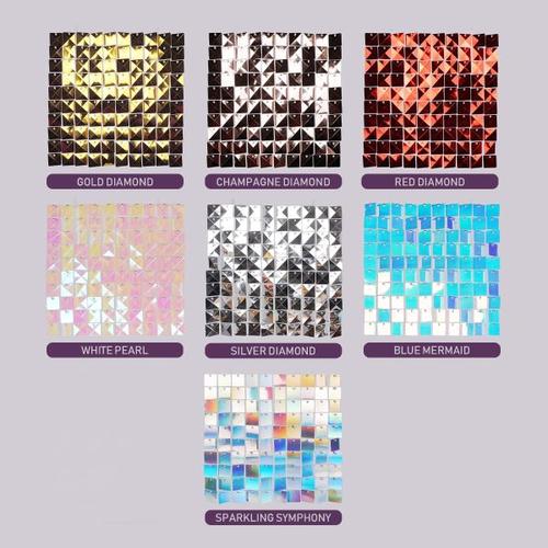 Promo Backdrop Sequin Tile Wall Panel Curtain Wedding Ulang Tahun ...