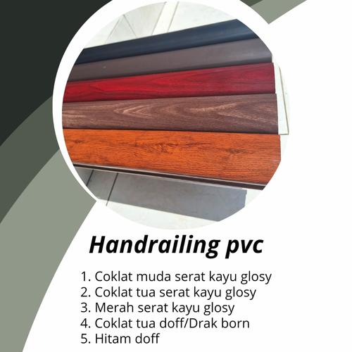 Jual handle pvc railing tangga / handrailing pvc / pegangan railing ...