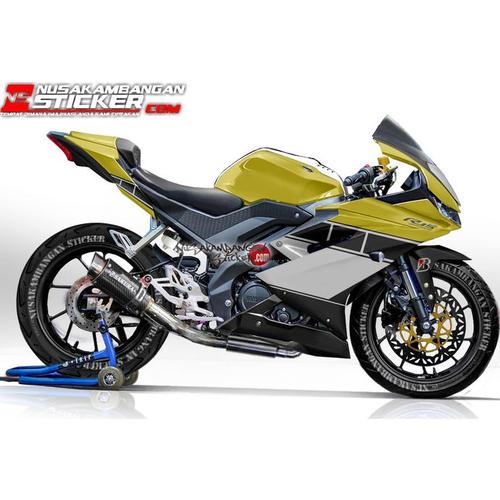 Jual Decal Motor Sticker Motor Yamaha R15 V3 Kuning Putih - Graftac ...