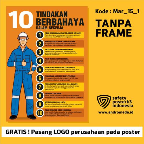 Jual Poster K3 Slogan Safety, Tindakan Berbahaya Dalam Bekerja 15_1 ...