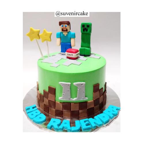 Jual cake minecraft/minecraft cake/kue ulang tahun minecraft/minecraft ...