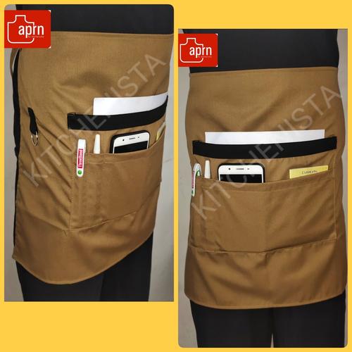 Jual apron setengah / half apron / celemek setengah cotton drill grade ...