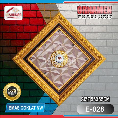 Jual Ornamen Lampu PVC / Ornamen Plafon PVC E-028 EmasCoklatNW - Kota Tangerang - Soonly | Tokopedia