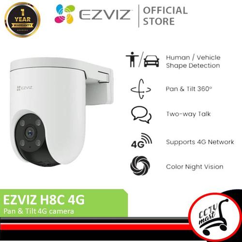 Jual Ezviz H8c 4G Outdoor CCTV Pan & Tilt IP Camera Auto Tracking 2k ...