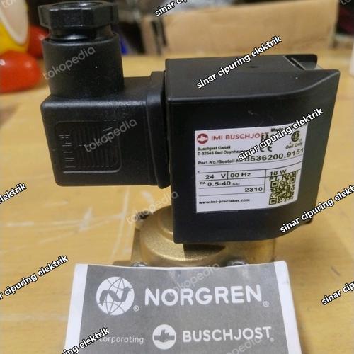 Jual Solenoid valve NORGREN BUSCHJOST 8536200.9151 0,5-40bar G 1/2 ...
