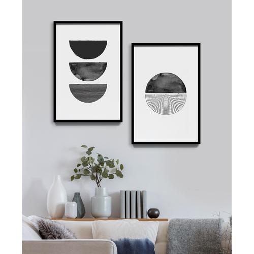 Jual Art Print Minimalis Monochrome - Hisasan Dinding Simple Boho Hitam ...