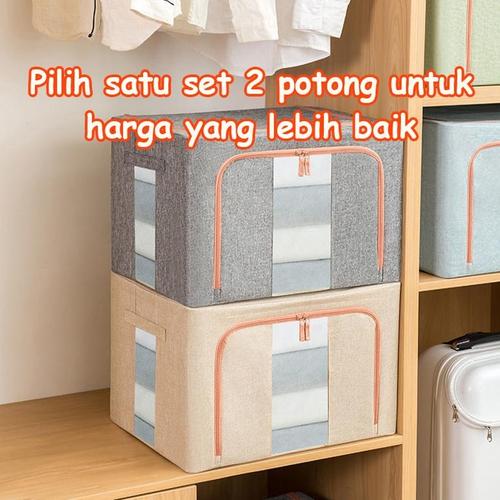 Jual New Produk Set 2 Bagian Box Pakaian Lipat Kotak Penyimpanan ...