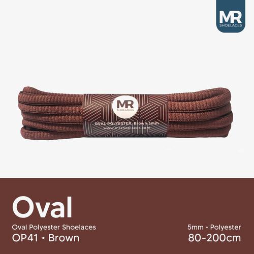 Jual MR Shoelaces OP41 Brown Coklat Tali Sepatu Oval 5mm 80cm-200cm ...