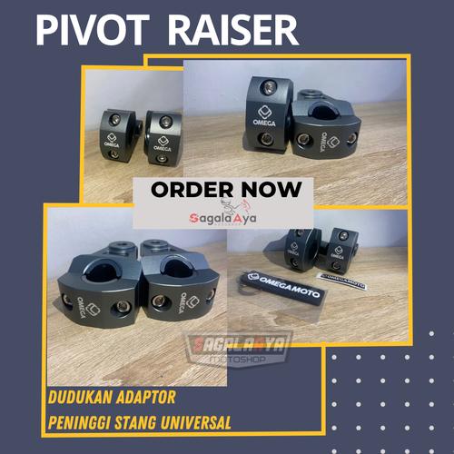 Jual pivot riser CNC omega Titanium adaptor stang motor raiser - Kota ...