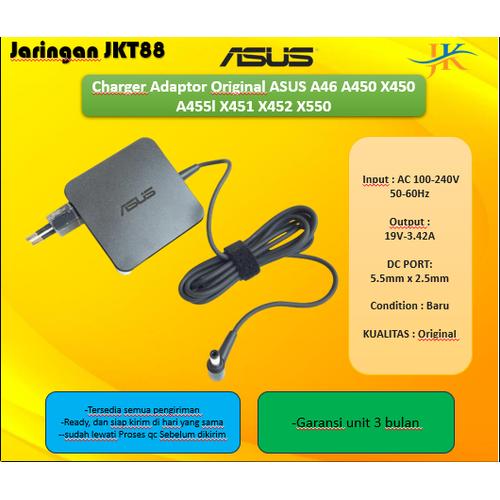 Jual Charger Adaptor Original ASUS A46 A450 X450 A455l X451 X452 X550 - Jakarta Pusat - Jaringan ...