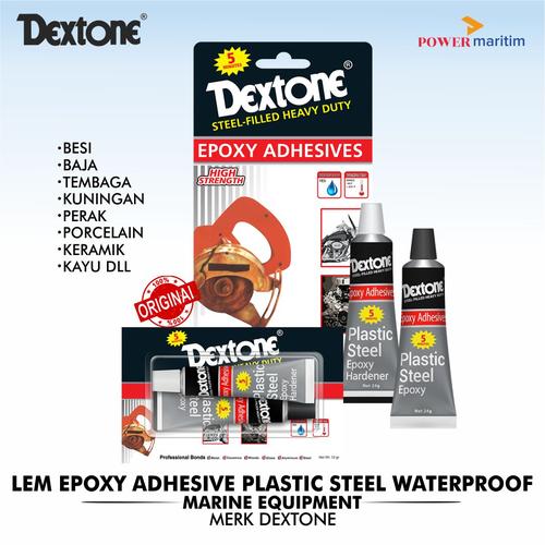 Jual Lem Dextone Epoxy Adhesive Dexton 5 Menit Lem Besi Baja 48 gram ...