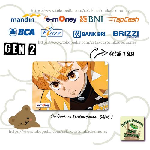 Jual KARTU EMONEY ANIME ZENITSU DEMON SLAYER MANDIRI BRI BNI BCA -1 ...