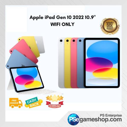 Promo Apple iPad 10 2022 10.9" 256GB 64GB WiFi Cell Yellow Silver Blue ...