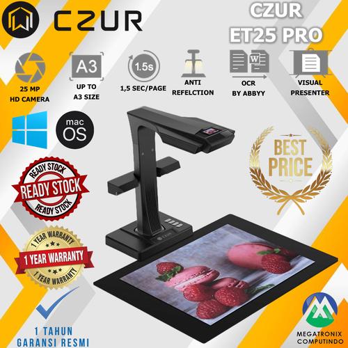 Jual Scanner Buku CZUR ET25 PRO CZur ET 25 Pro Book Scaner Pemindai ...