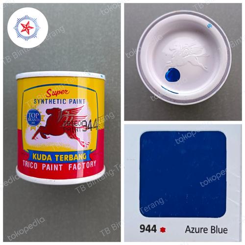 Jual KUDA TERBANG 100 ML AZURE BLUE 944 CAT MINYAK BESI KAYU WARNA BIRU ...