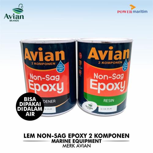 Jual Lem Epoxy Avian Non Sag Resin Hardener 2 Komponen Per Set 1,6 kg ...