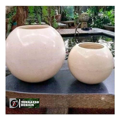 Jual Pot Tanaman Terazzo Tipe Bola Diameter 30 Cm-Pot Marmer-Pot Unik ...
