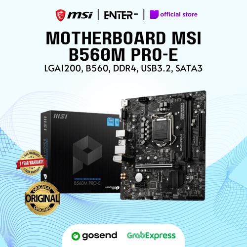 Jual MSI B560M PRO-E (LGA1200, B560, DDR4, USB3.2, SATA3) - Kota Batam - enter- | Tokopedia