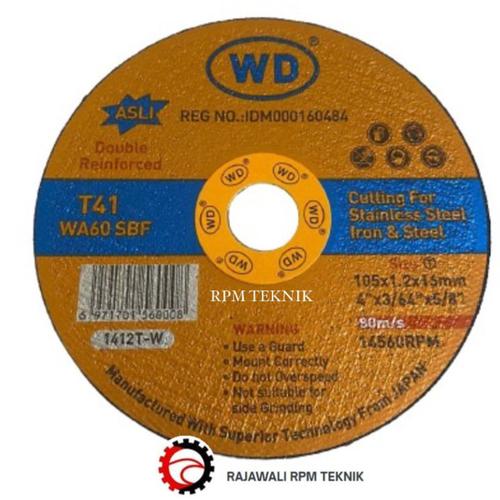 Jual READY STOK WD Cutting Wheel T41 WA60SBF 4"x1.2mm /Batu Potong ...