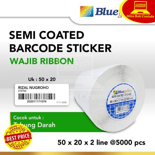 Jual Kertas Stiker Label Barcode Semi Coated (wajib Ribbon) Bueprint ...