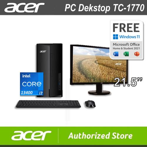 Promo PC Dekstop ACER Aspire TC 1770 i7 13700 8/512GB SSD W11 OHS 21.5 ...
