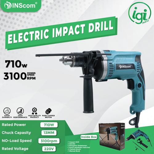 Jual MESIN BOR BETON TANGAN 710W LISTRIK HAND HAMER IMPACT DRILL ...