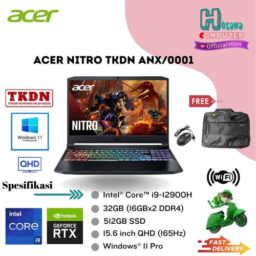 Promo Acer Nitro TKDN ANX/0001 i9-12900H 32GB 512GB RTX3070Ti Win 11 ...