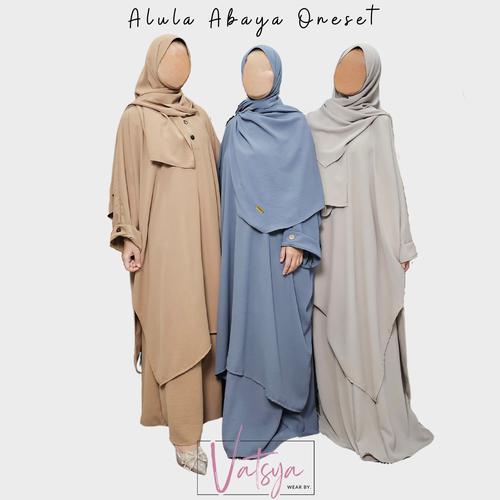 Promo Alula Abaya Tunik Syari - One Set Tunik Jumbo + Rok + Pashmina ...