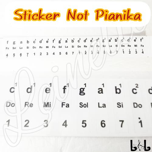 Jual Stiker Not untuk Pianika Melodion Mini Keyboard - Kota Bandung ...