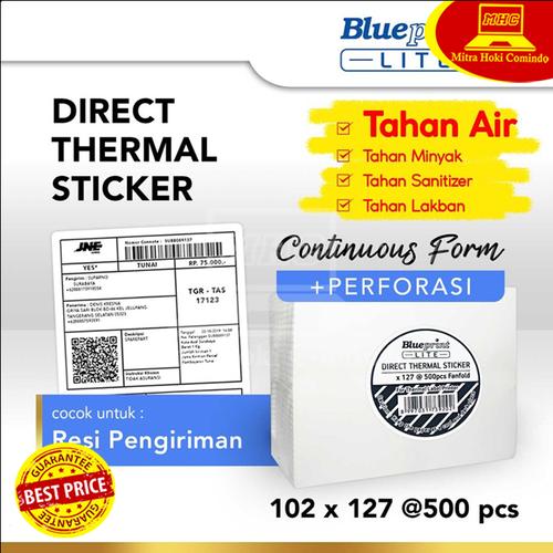 Jual Kertas Stiker Label Resi Continuous Blueprint Lite 102 x 127 isi ...