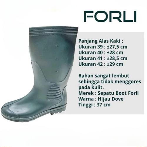 Jual Sepatu Boot Karet Forli Bot Proyek Banjir Cor Kebun Safety Taman ...
