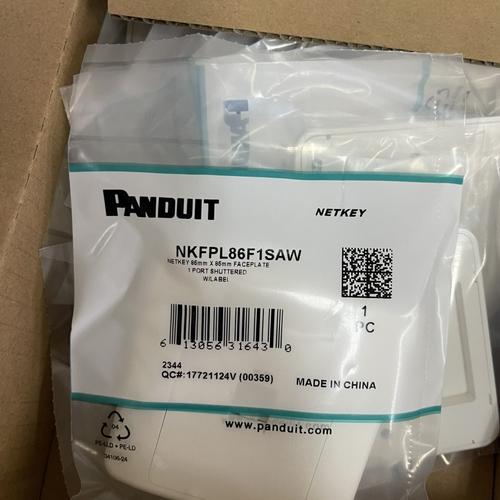 Jual Panduit face plate 1 hole original /face plate 1 gang untuk kabel ...