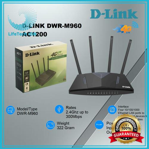 Jual D-LINK DWR-M960 Wireless AC1200 4G LTE Multi-WAN Modem Router ...