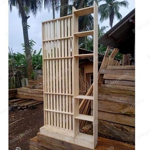 Jual Rak Penyekat Ruangan Dari Kayu Rak Partisi Penyekat Ruang Kantor ...
